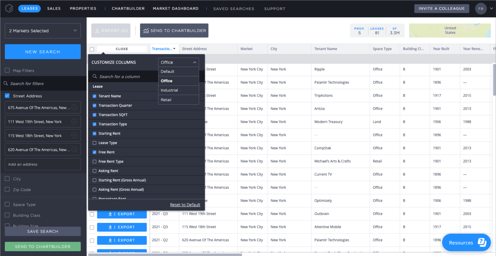 Exporting your lease reports – CompStak Enterprise Support